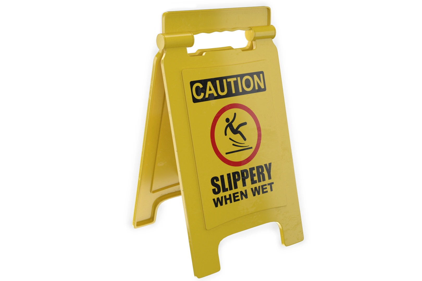 Slippery When Wet Sign - Alpha3DModels