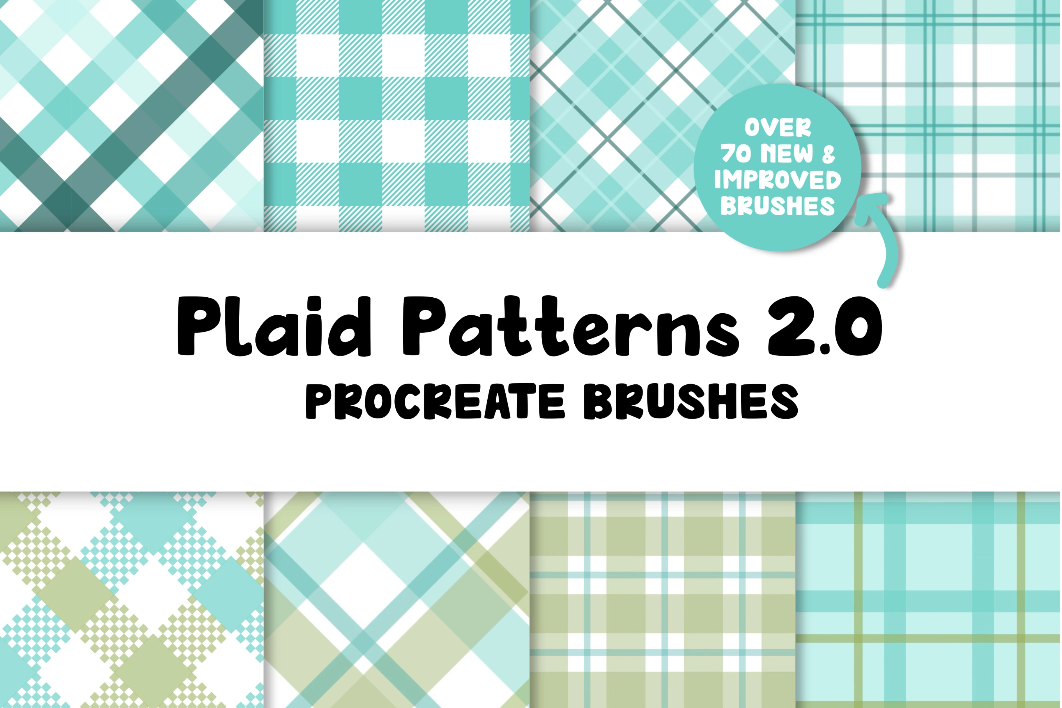 Plaid Patterns 2.0 for Procreate | 15 Multistep Patterns - designavmad