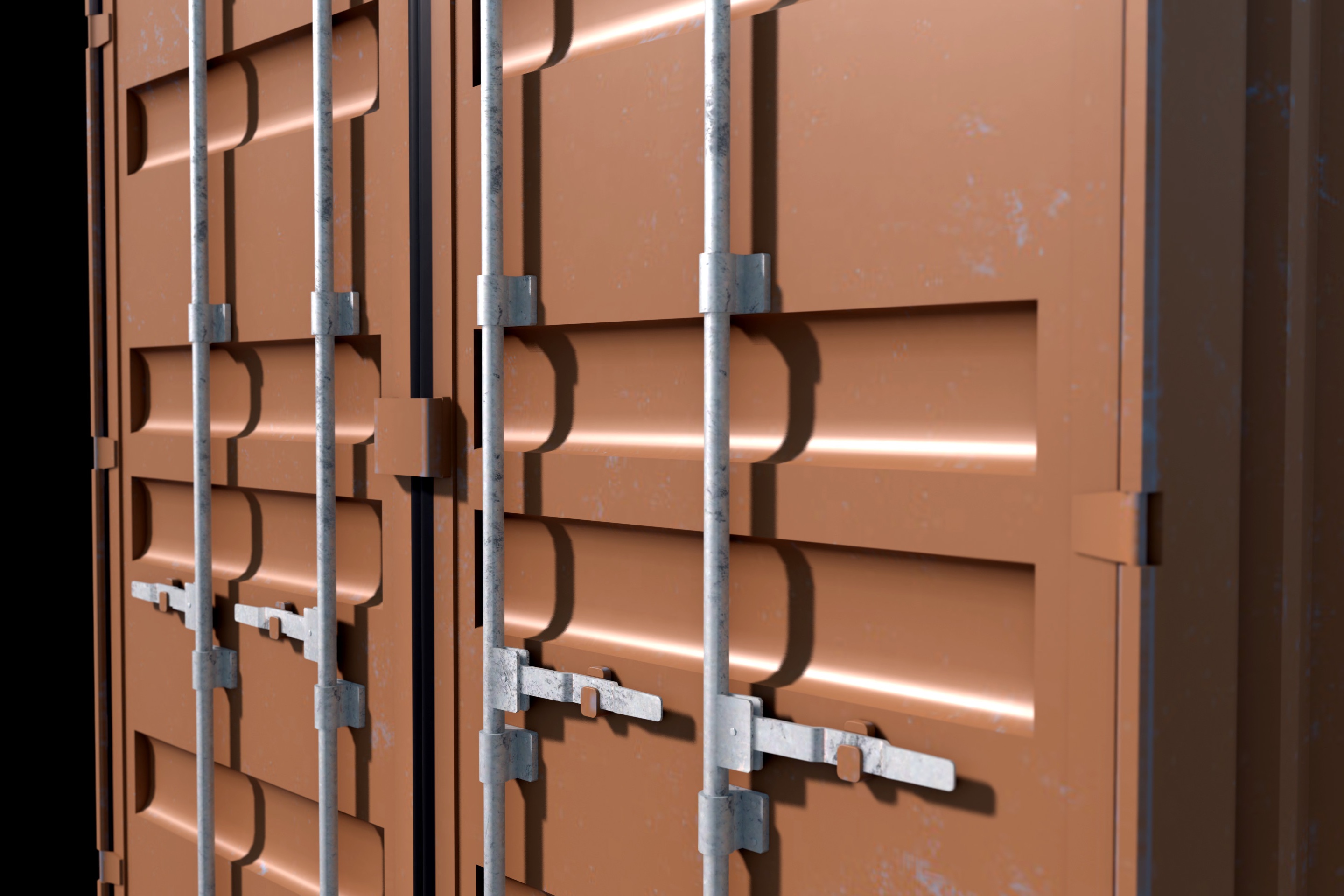 Brown Shipping Container- 4k PBR - JG3D