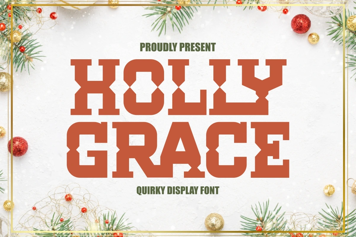 Holly Grace - Quirky Display Font - Pian45 Studio