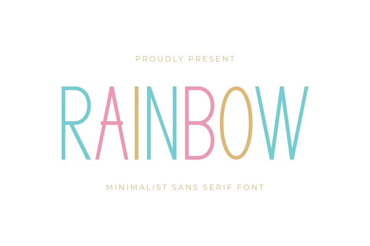 Rainbow - Minimalist Sans Serif Font - Jendra Studio